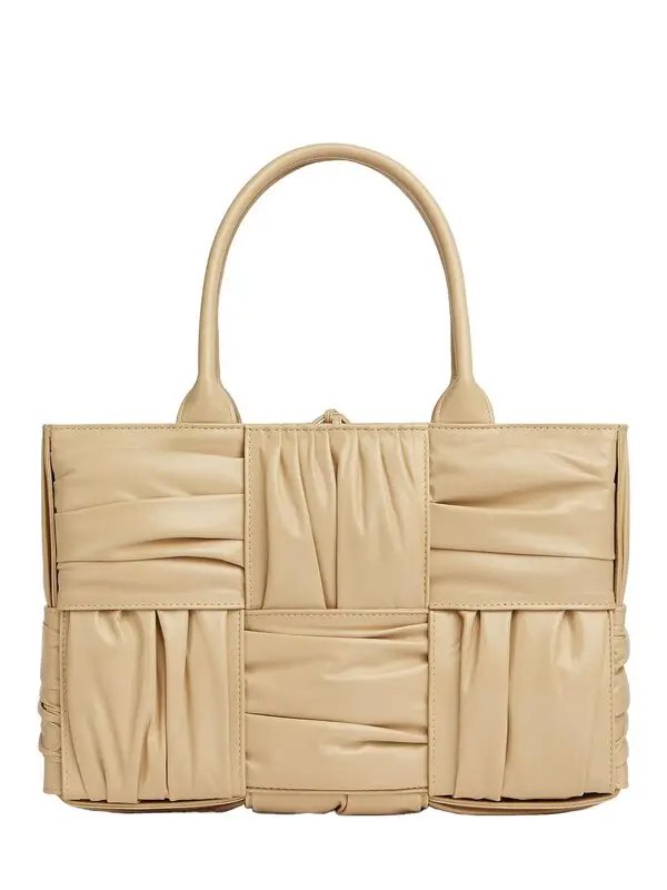 Bottega Veneta Arco Woven Tote Bag - Nude