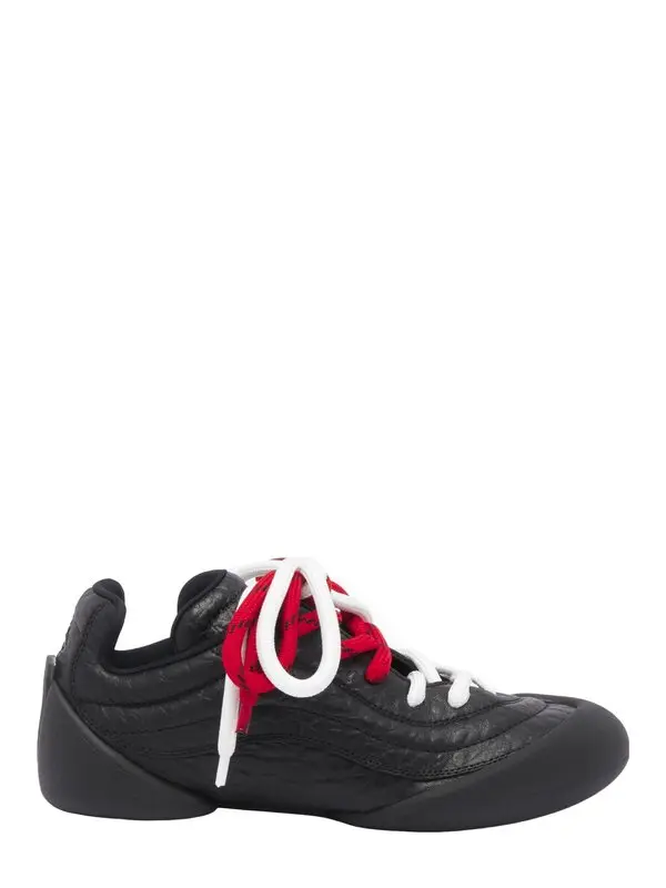 Alexander McQueen Flexion Lace-up Sneakers With Embossed Skull Detail - Black