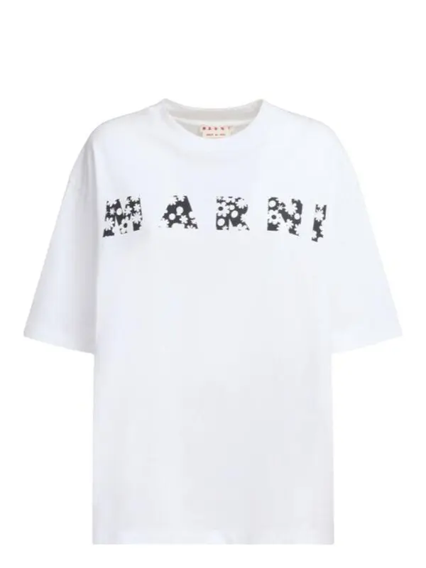 Marni Pop Fields Logo T-shirt - Lily White