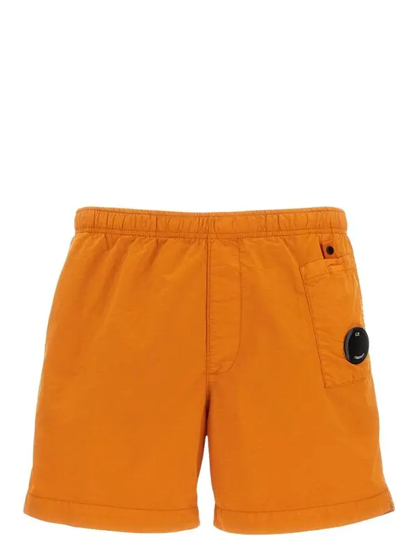 C.P. COMPANY Lens Detail Swim Shorts - Orange