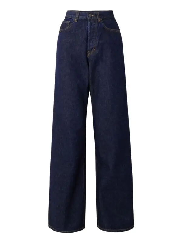 Dries Van Noten Belt-loop Wide-leg Jeans - Indigo