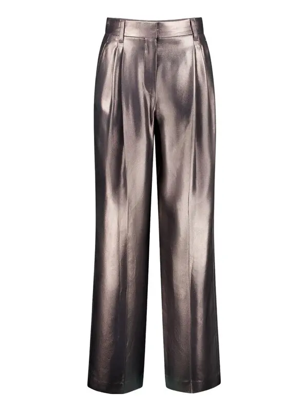 Brunello Cucinelli Metallic Tailored Trousers - Silver