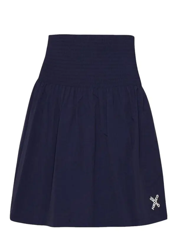 Kenzo High Waist Flared Mini Skirt With Logo Detail - Black