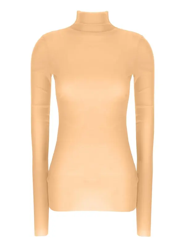 JIL SANDER Long-sleeved Turtleneck Top - Nude