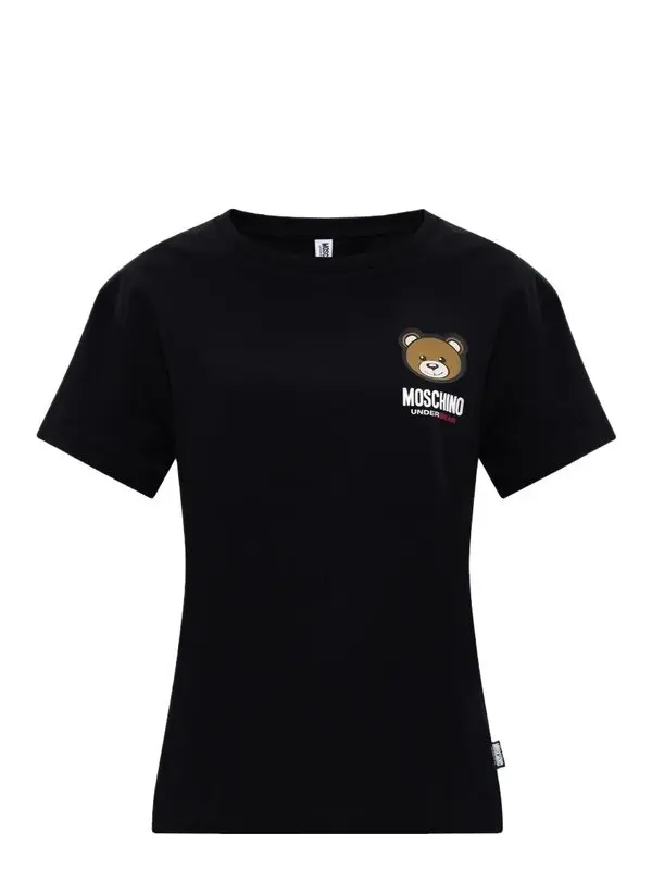 Moschino Print Cotton T-shirt - Black