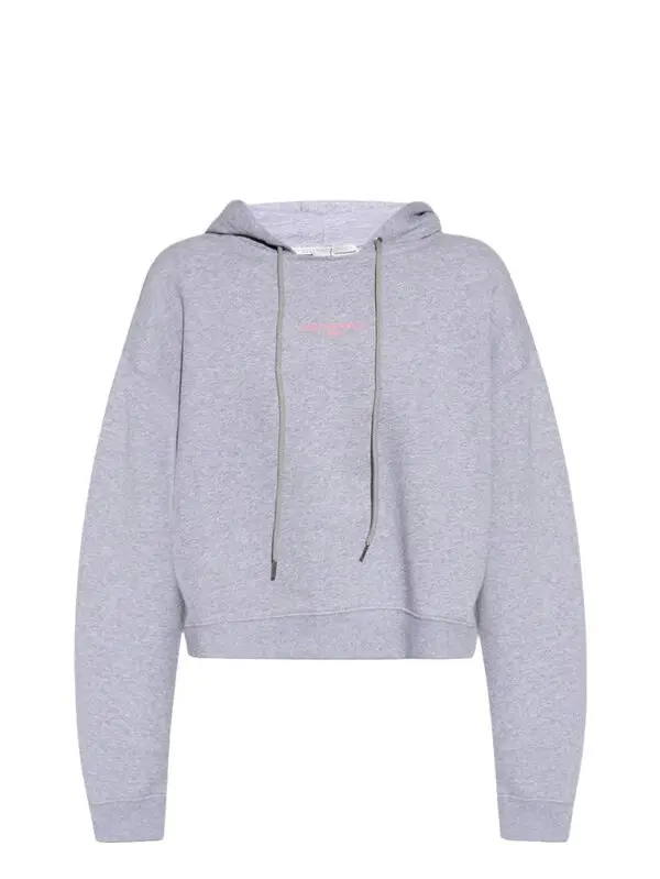 Stella McCartney Long-sleeved Drawstring Hoodie - Gray