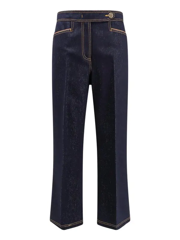 Etro Straight-leg Stitched Jeans - Black