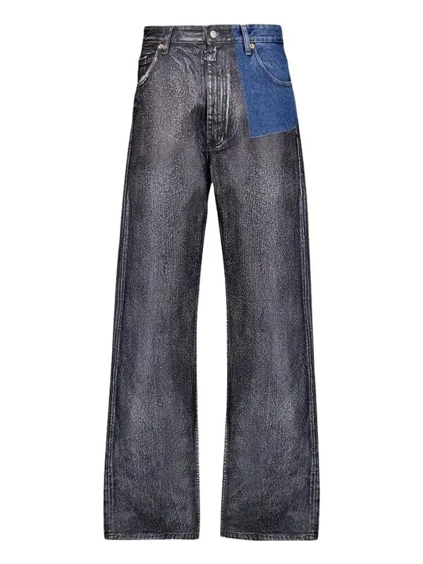 MAISON MARGIELA Paneled Straight-leg Jeans - Black