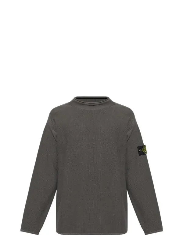 Stone Island Logo Patch Crewneck Sweatshirt - Leaden