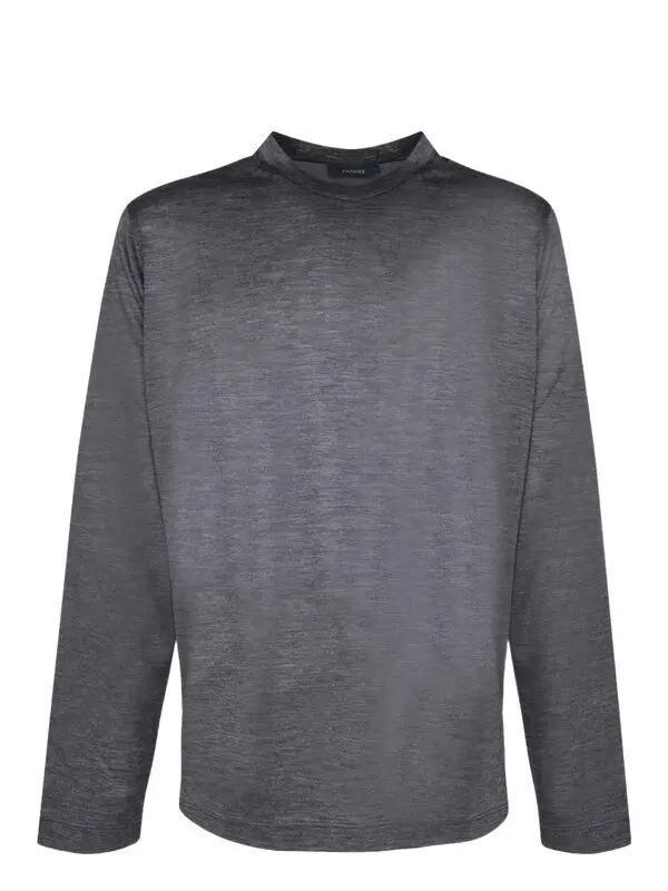 ZANONE Long-sleeve Crewneck T-shirt - Gray