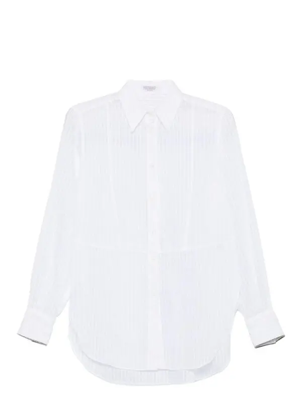 Brunello Cucinelli Striped Shirt - White