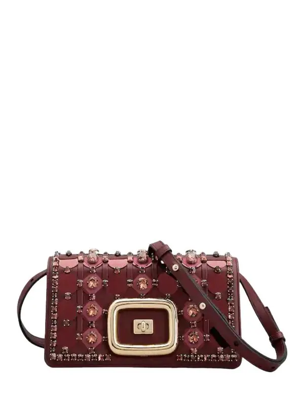 ROGER VIVIER Viv' Choc Disco Mini Bag In Nappa Leather - Red