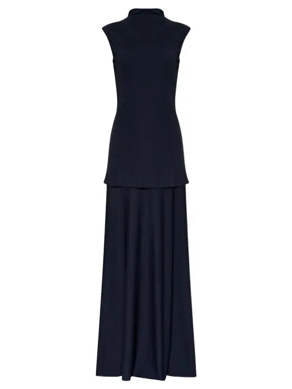 JIL SANDER Sleeveless High-neck Maxi Dress - Black