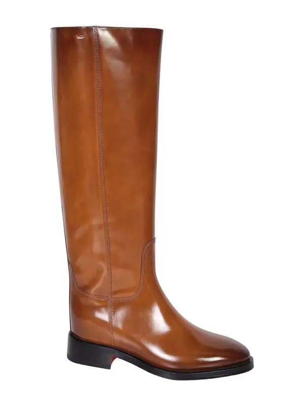 Santoni Knee-high Riding Boots - Brown