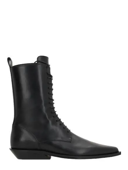 ANN DEMEULEMEESTER Pointed Lace-up Boots - Black