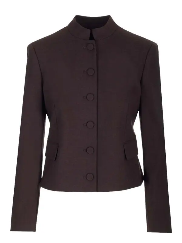 Theory Button Long-sleeved Suit Coat - Black