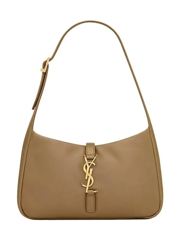 Saint Laurent Le 5 À 7 Hobo Bag With Logo Plaque - Brown