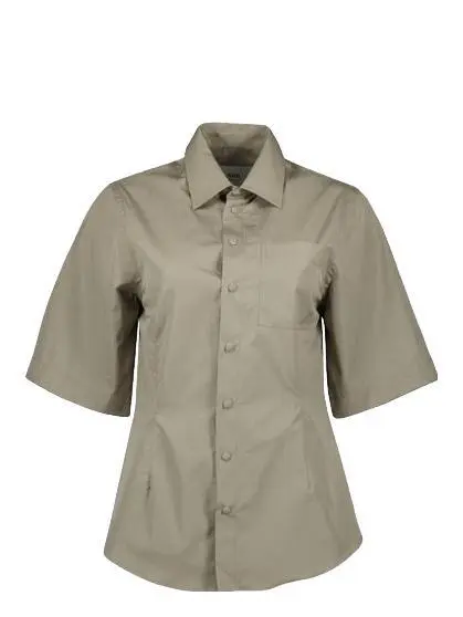 Ami Mustard Short Sleeve Shirt - Nude