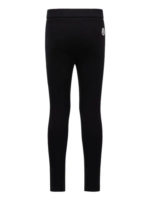 Moncler Logo-patch Jersey Leggings - Black