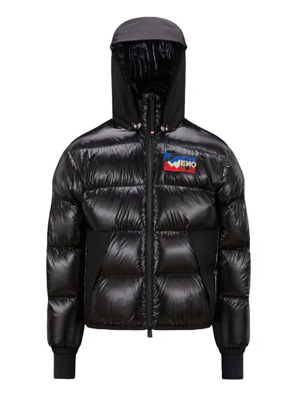 Moncler Grenoble Logo Patch Padded Down Jacket - Black