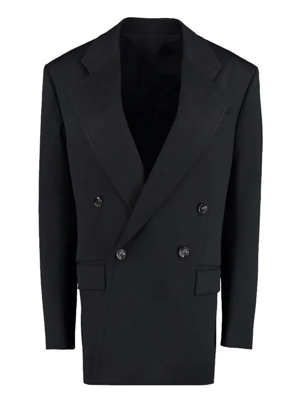 Bottega Veneta Double Breasted Tailored Blazer - Black