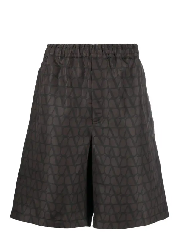 Valentino Garavani Toile Iconographe Shorts - Black