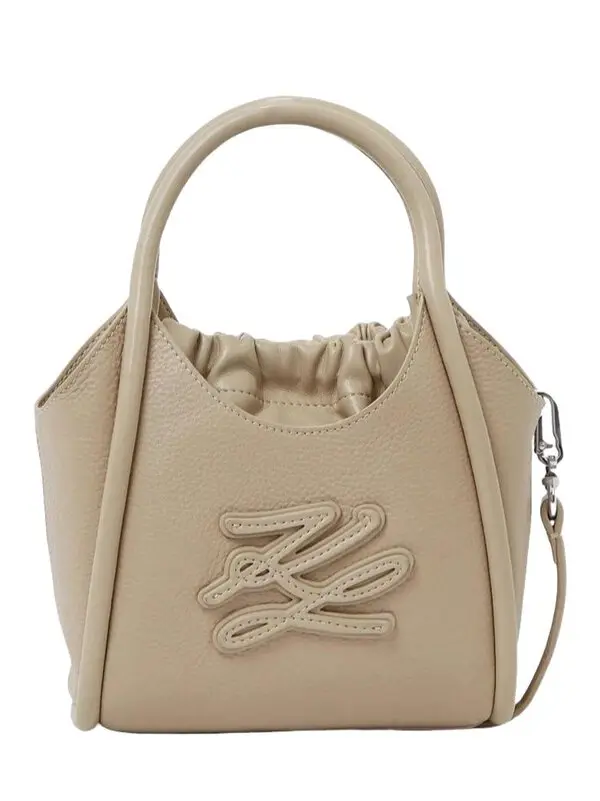 Karl Lagerfeld Mini K/autograph Bucket Bag - Nude