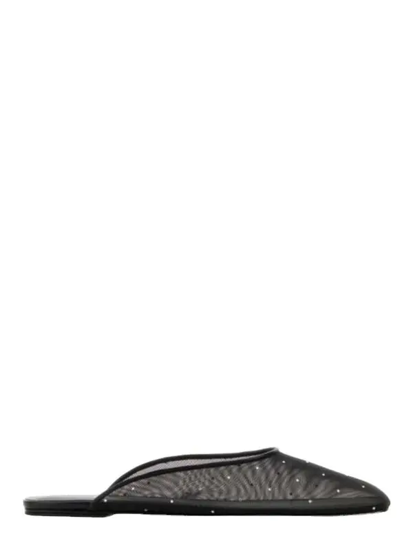 Magda Butrym Embellished Mesh Flat Mules - Black