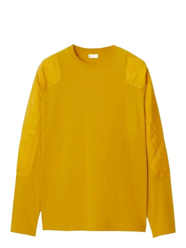 Burberry Panelled Fine-knit Cotton Jumper - Yellow