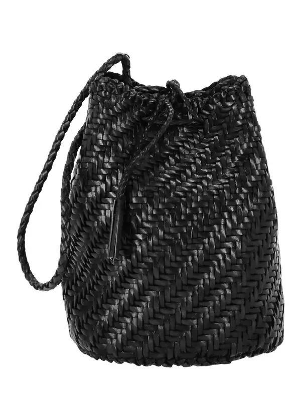 Dragon Diffusion Pompom Double Jump Bucket Bag - Black