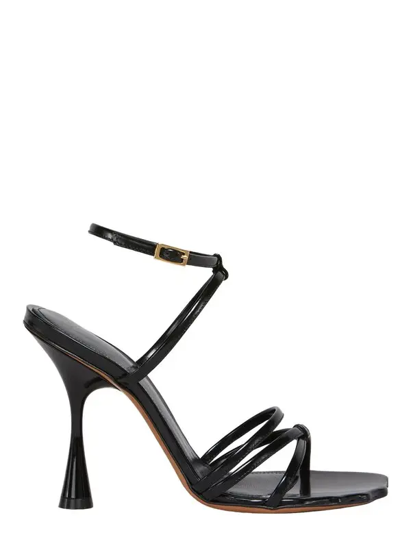 Marni Leather Moonlight Sandal With Ankle Strap - Black