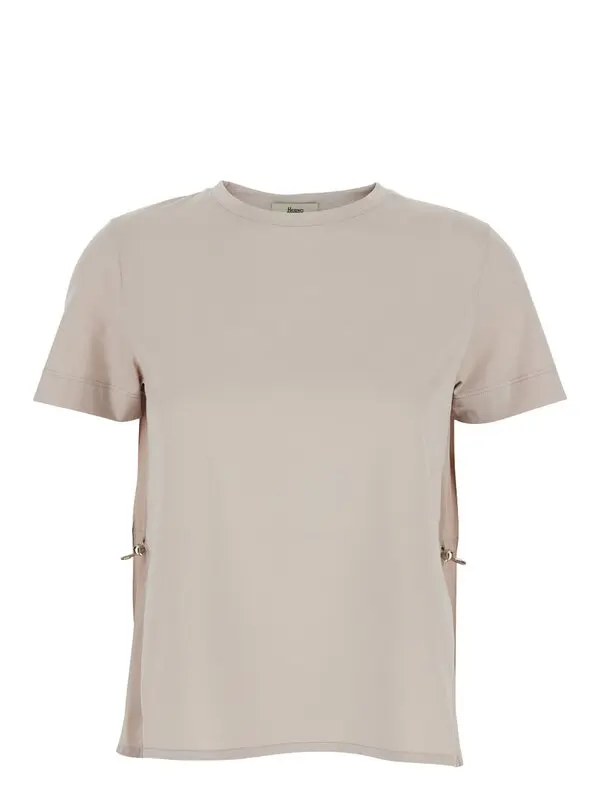 Herno Contrast Panel T-shirt - Nude
