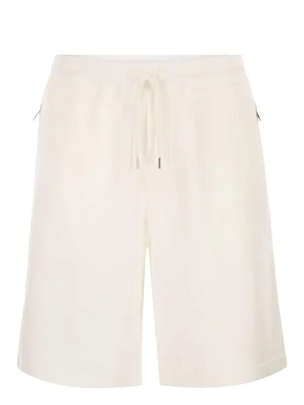Brunello Cucinelli Drawstring Shorts With Zip Pocket - White
