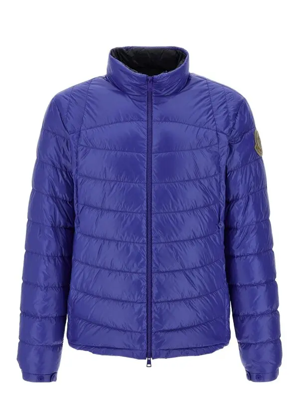 Moncler Galeso Logo Patch Zip-up Jacket - Blue