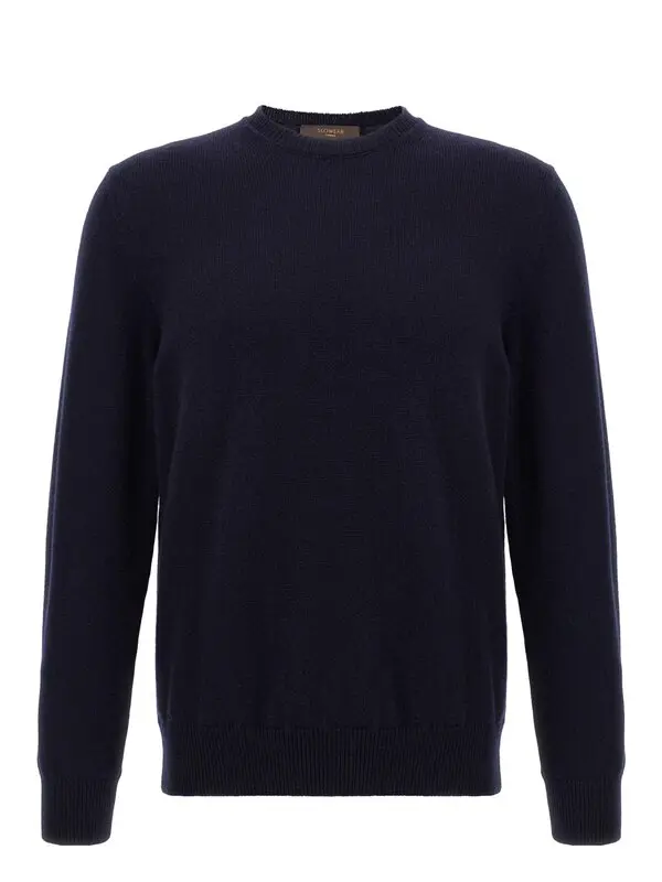 ZANONE Crewneck Knitted Jumper - Blue