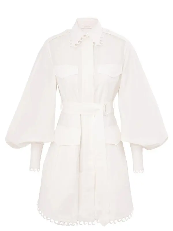 Zimmermann Illuminate Utility Mini Dress - Ivory
