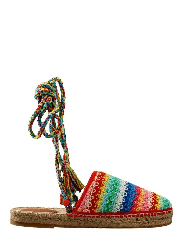 Alanui Over The Rainbow" Striped Espadrilles - Green