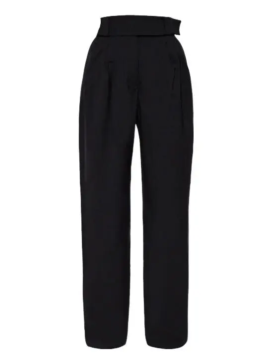 IRO PARIS Straight Casual Pants With Pleats And Belted Waist - Black