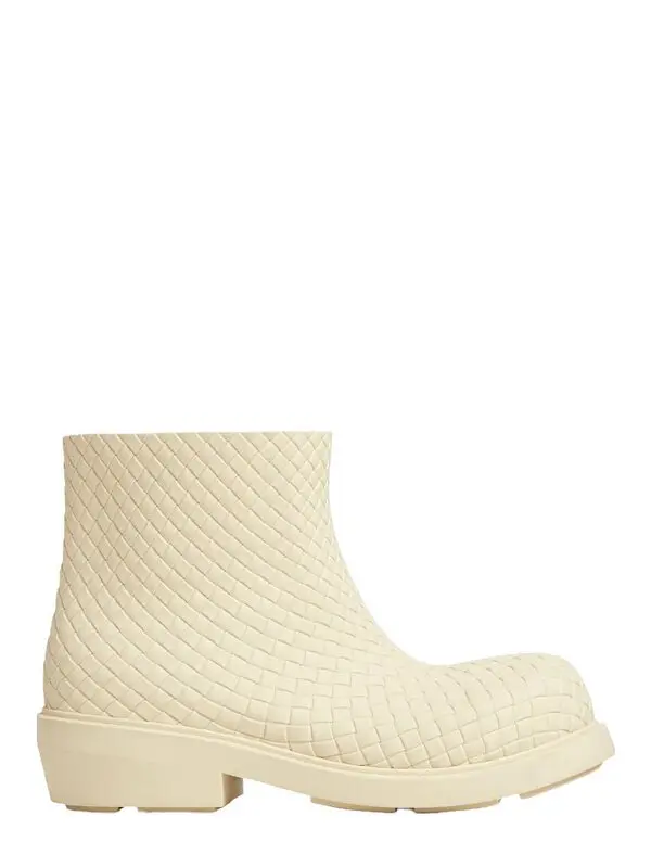 Bottega Veneta Intraccio" Ankle Boots - Sea Salt
