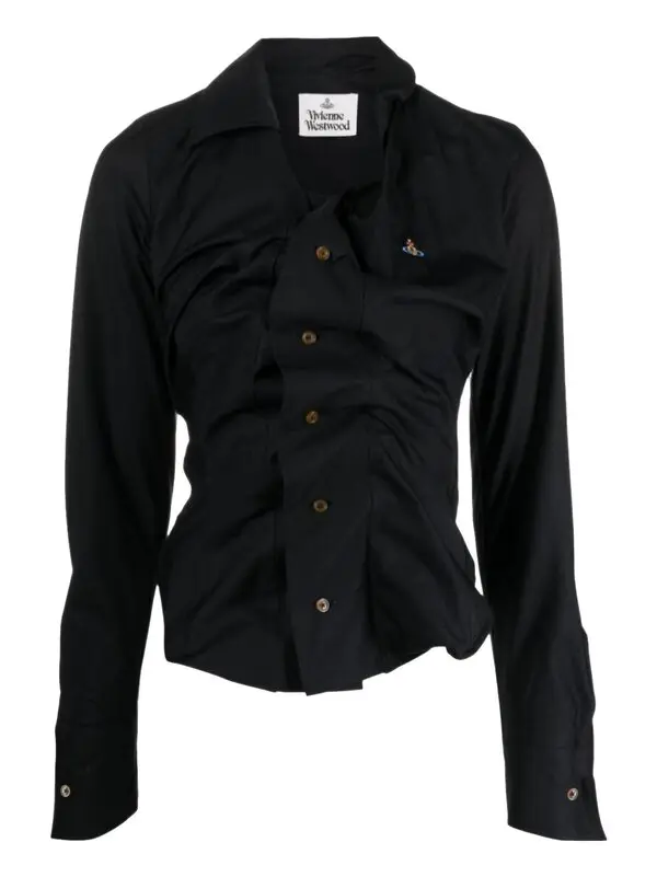 VIVIENNE WESTWOOD Drunken Draped Shirt - Black