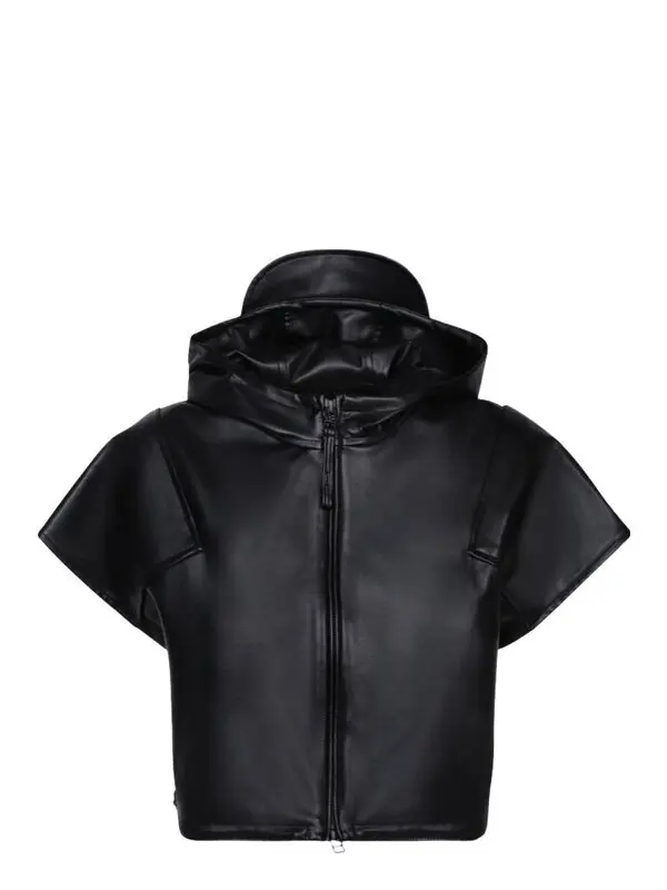 Issey Miyake Cropped Hooded Jacket - No
