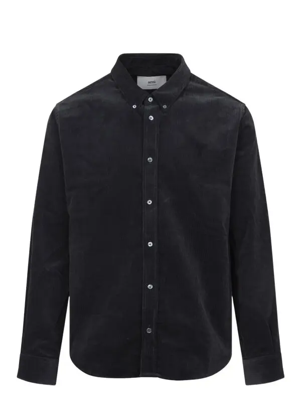 Ami De Coeur Button Down Shirt - Black