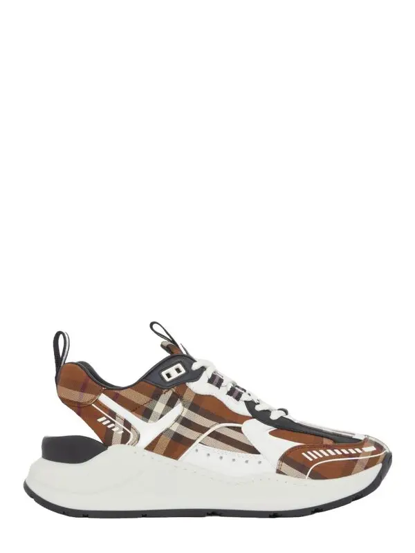 Burberry Vintage Check Lace-up Sneakers - White