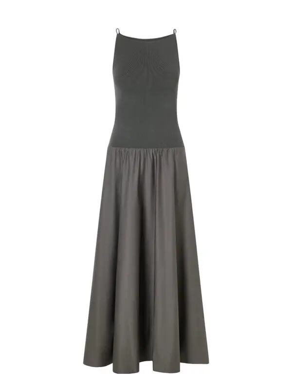 ST. AGNI Backless Circle-hem Dress - Black