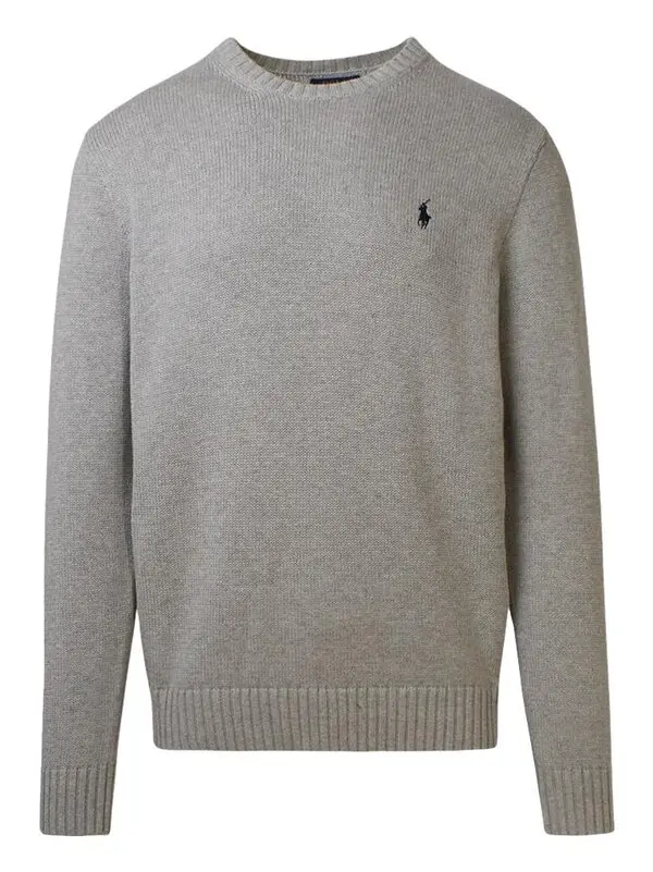 Polo Ralph Lauren Crewneck Jumper With Embroidered Pony - Gray