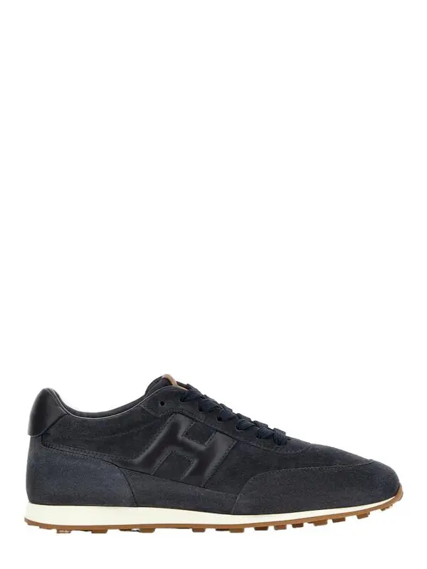 Hogan Logo Patch Lace-up Sneakers - Blue