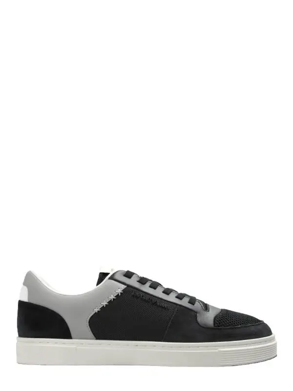 Emporio Armani Logo Panel Low-top Sneakers - Black