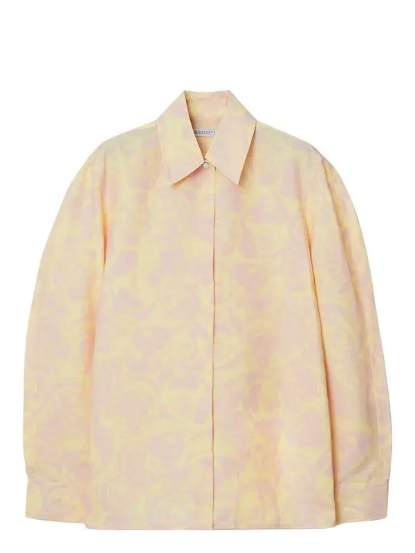 Burberry Floral Print Taffeta Shirt - Nude