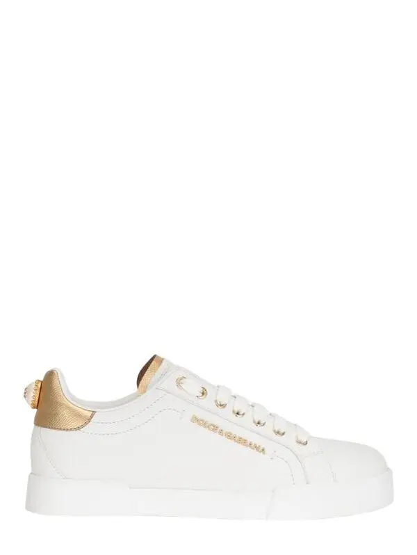 Dolce & Gabbana Portofino Sneakers With Logo Lettering - White