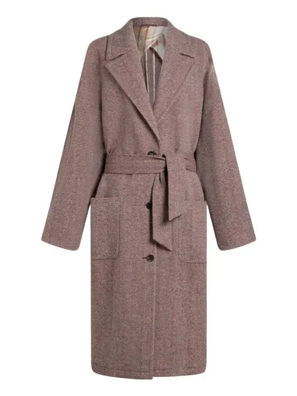 Etro Belted Drop Shoulder Coat - Brown